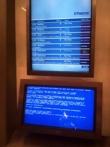 Hilariously funny places where BSOD (Blue Screen of Death) has been ...