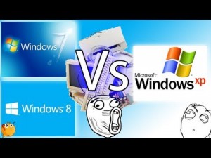 Windows 7 v/s Windows 8 v/s Windows XP